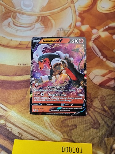 🔥Houndoom V 021/189 SWSH Darkness Ablaze Ultra Rare Holo Pokémon 2020 ...