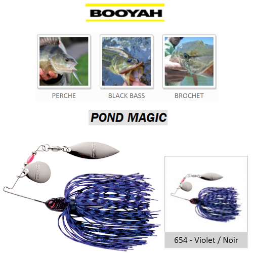 SpinnerBaits BOOYAH POND MAGIC Purple Black Purple PIKE BLACK BASS ...