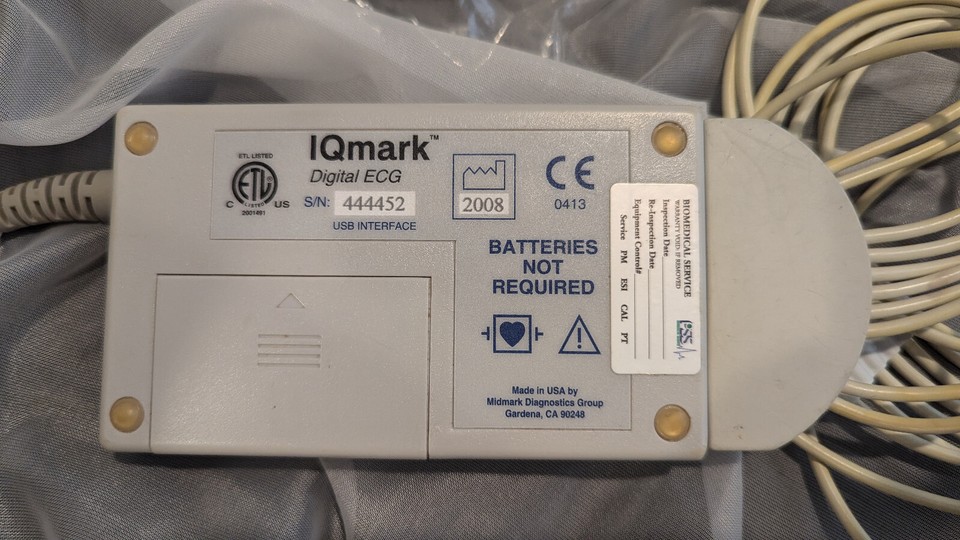 Midmark Digital IQmark ECG With two sets of Leads 2008 version USB | eBay