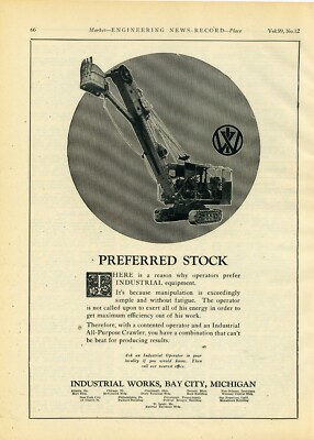 1927 Industrial Works Ad: Industrial All Purpose Crawler - Preferred ...