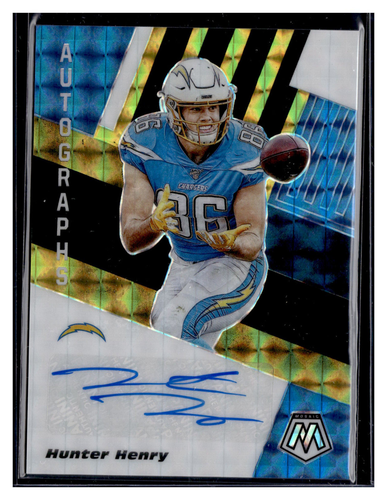 Hunter Henry Auto /8 Black Gold Prizim 2020 Panini Mosaic Choice ...