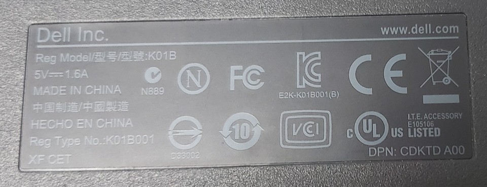 Dell Latitude eSATA K01B External Optical Drive Bay DVD R/RW + Cable | eBay