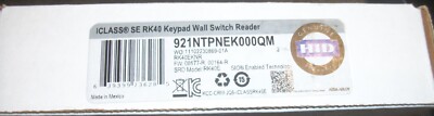 921NTPNEK000QM HID iCLASS SE RK40 Keypad Wall Switch Reader Smart Card ...