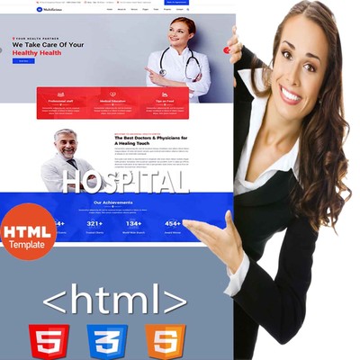 Hospital & Clinic | Full HTML Website Template - Bootstrap Responsive website | eBay