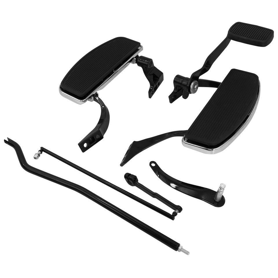 Complete Floorboards Footboards Kit Foot Pedal Fit For Harley Dyna FXD ...