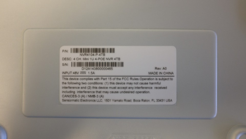 Holis NVR4104-P-4TB 4-Channel 1080P Network Video Recorder | eBay