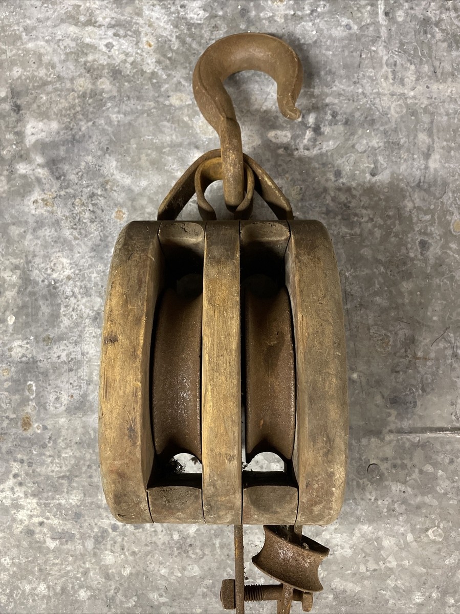 Antique Block And Tackle Pulleys