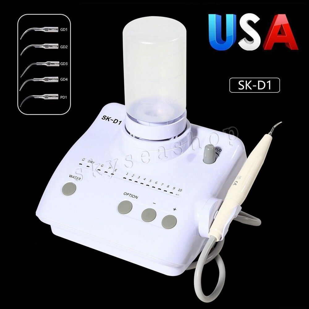 Portable Dental Ultrasonic Piezo Scaler Handpiece 2 Bottles Fit Dte