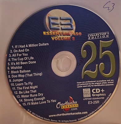 E3 25 ESSENTIAL 450 COLLECTION CHARTBUSTER KARAOKE CDG | eBay