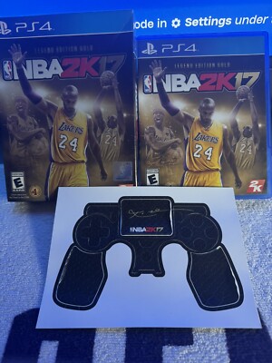 NBA 2K17 Legend Edition Gold AND Exclusive Kobe Bryant Controller Skin ...