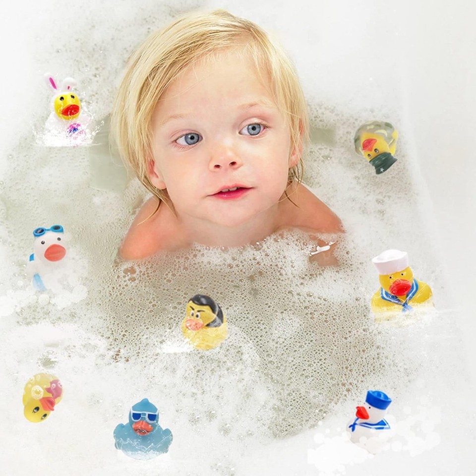 50 Colorful Mini Rubber Ducks - Fun Assortment for Kids’ Parties ...