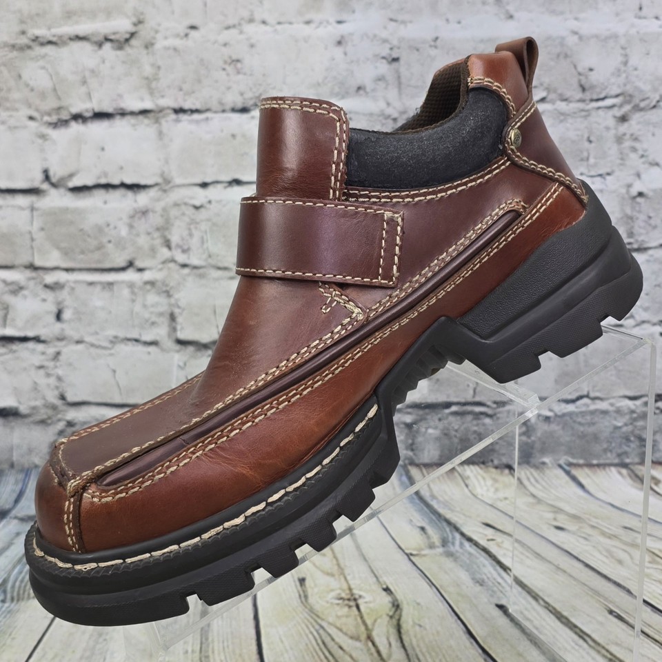 GBX Men’s 7.5 Brown Leather Monk Strap Shoes Y2K Grunge Chunky Platform ...