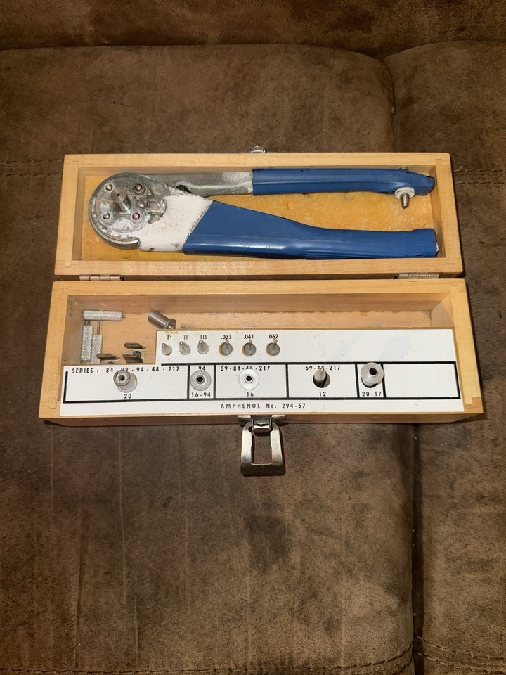 Amphenol Crimp Tool No. 294-57 with Storage Box And Kit | eBay