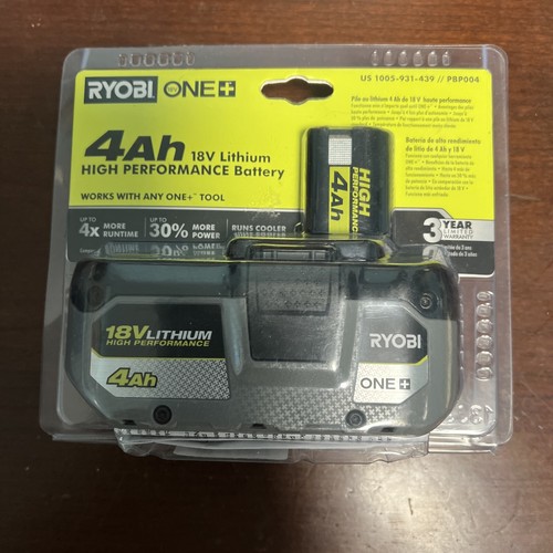New Genuine Ryobi PBP004 HP 4.0Ah 18v FULL-SIZE (replace P197) Lithium ...