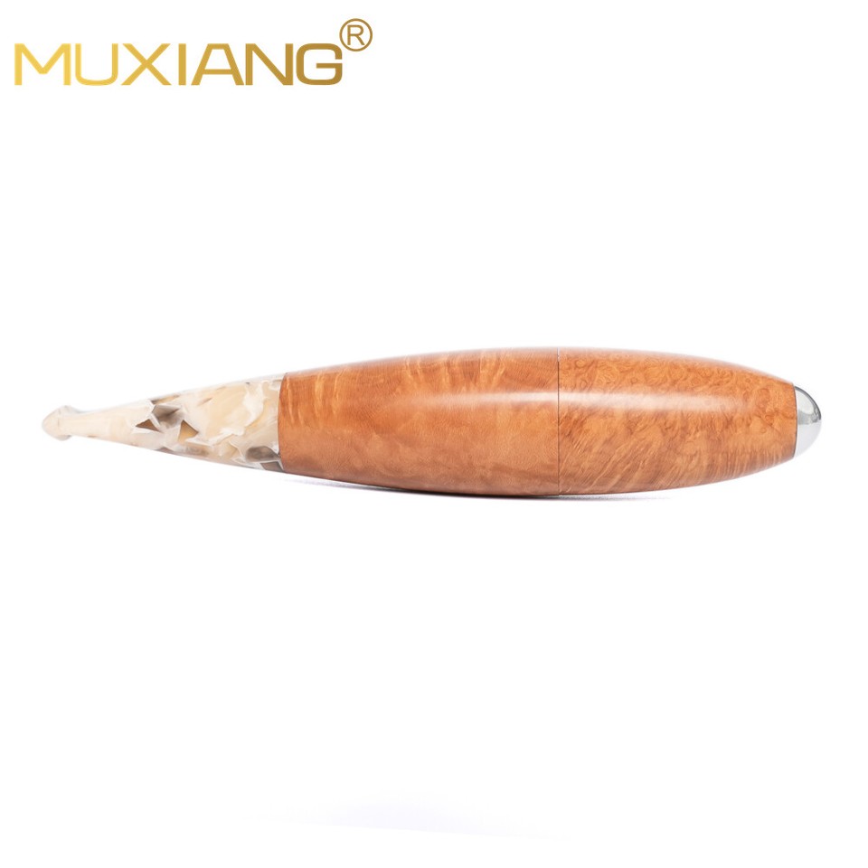 MUXIANG Handmade Briar Tobacco Pipe Small Portable Wooden Pipe Zeppelin ...