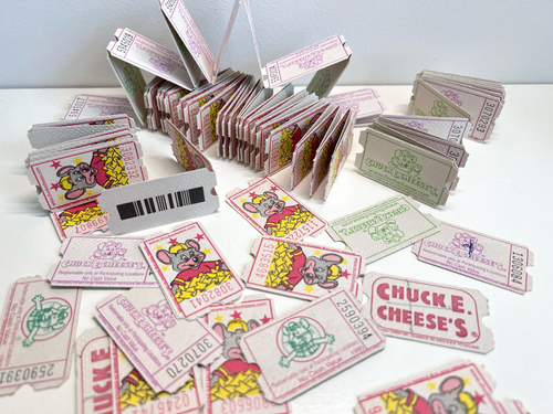 Vintage Over 100pc Chuck E Cheese Collectible Arcade Ticket | eBay