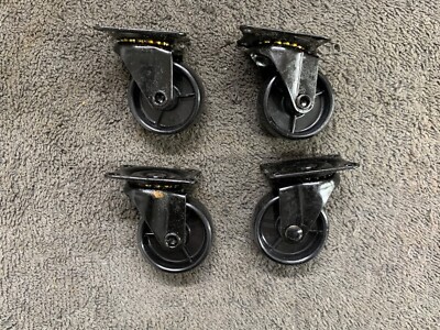 (4) Caster Corner Plate 1/2” Base Wheel Ball Bearing Swivel | eBay