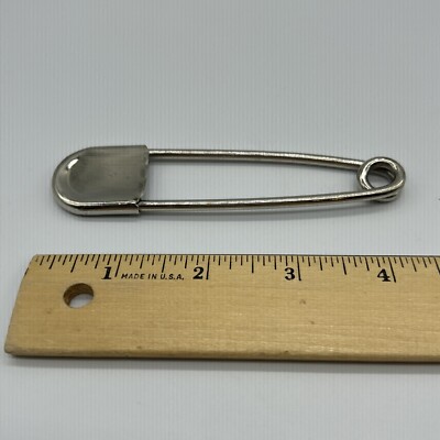 Vtg Lrg Metal Safety Pin Key Tag Horse Blanket Military Laundry Carpet ...