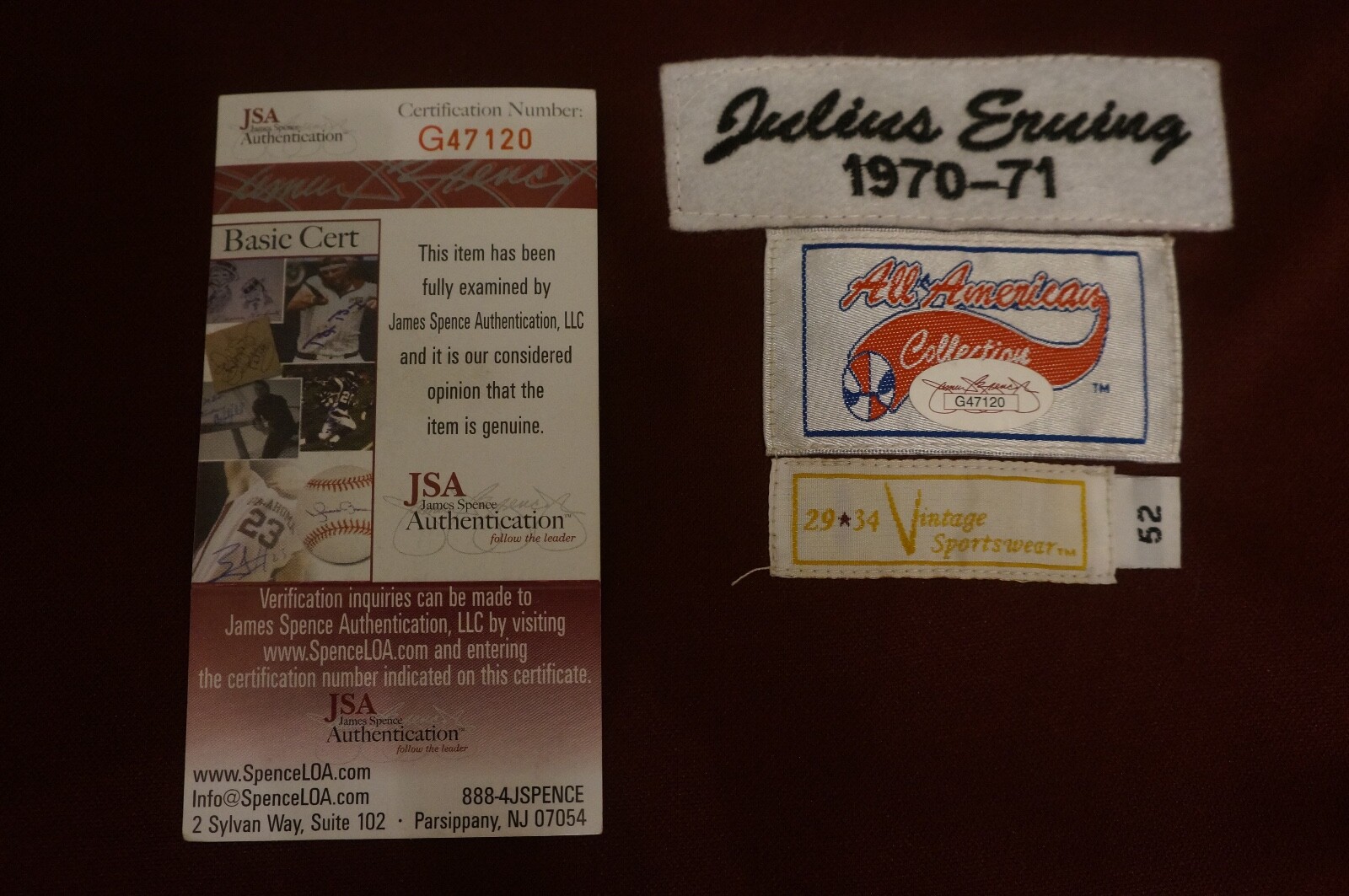 BILL COSBY SIGNED Julius Erving Massachusetts UMASS Jersey Auto JSA ...