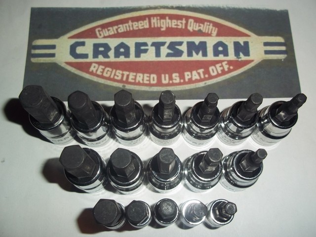 Alan Allen Alen Hex Key Socket Rachet Wrench Set Metric 1/4 3/8 1/2 ...