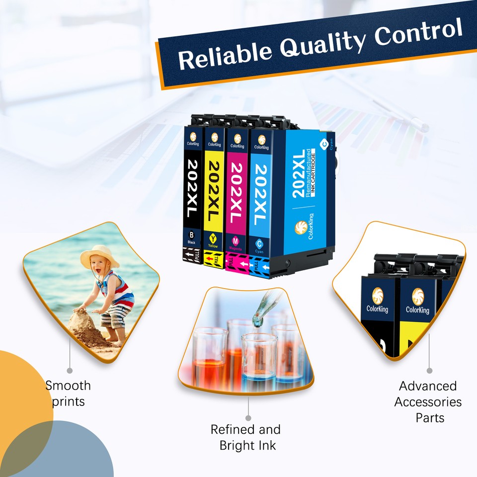 202XL for Epson 202 Ink Cartridges for Epson Workforce WF 2860 XP 5100 ...