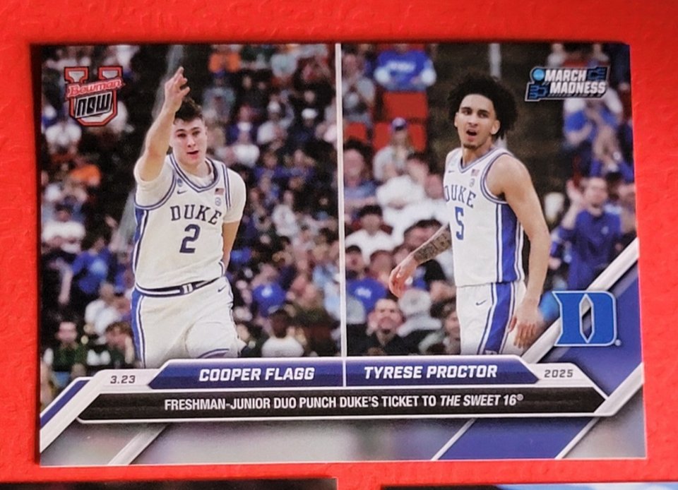 COOPER FLAGG ROOKIE CARD 3-21 & 3-23 & 3-27-25 2025 TOPPS NOW MARCH ...