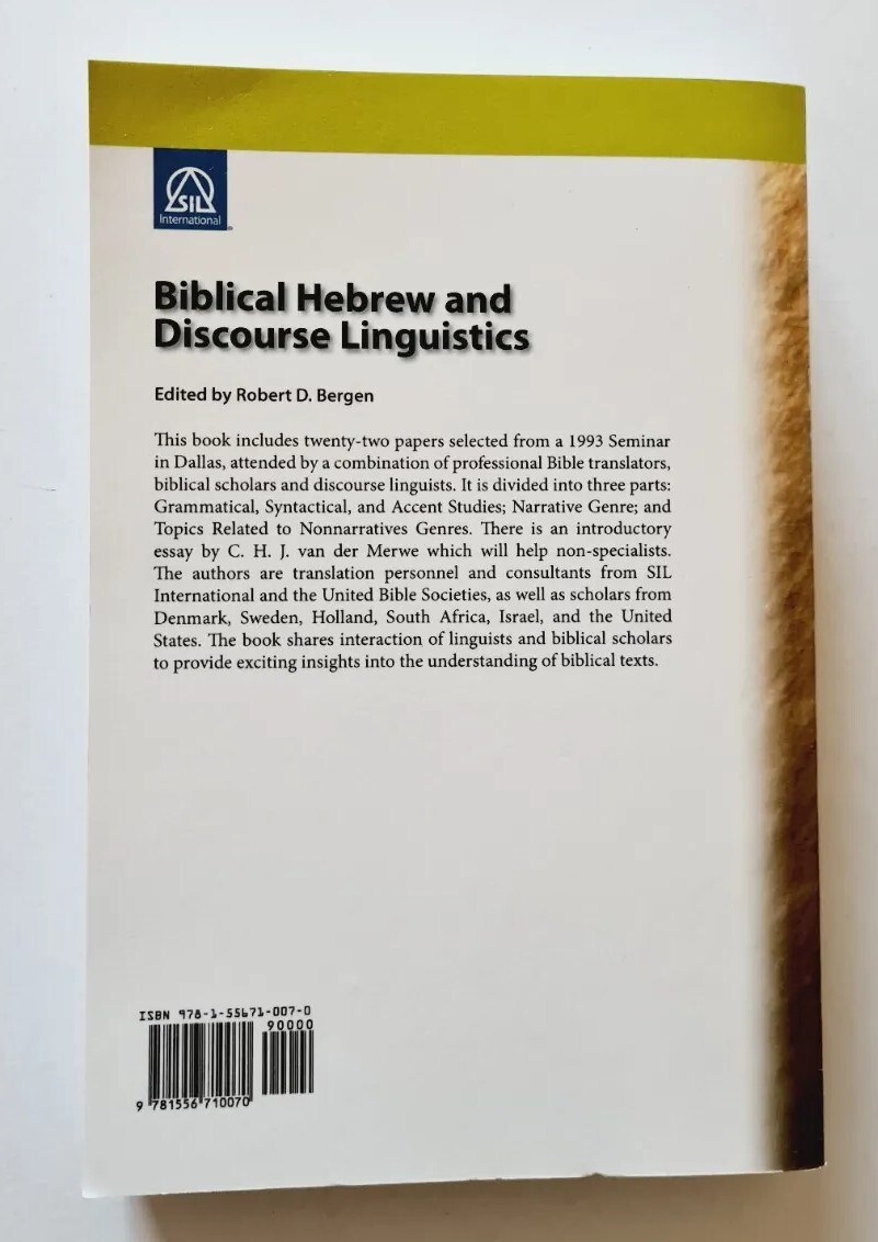 Biblical Hebrew and Discourse Linguistics by Robert L Bergen | eBay ...