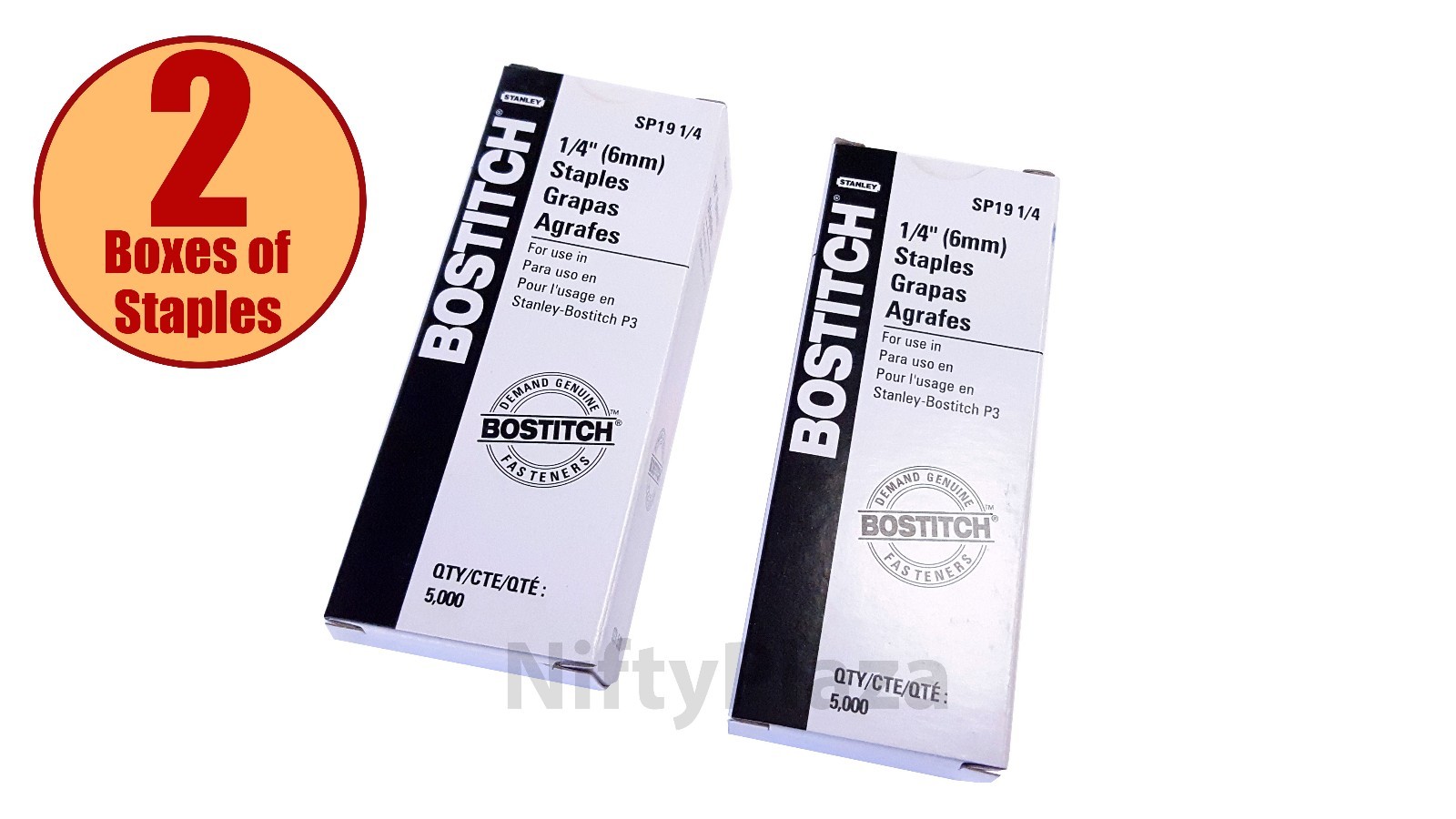 2 Boxes of Stanley Bostitch P3 Staples SP19 1/4" Premium - FAST FREE ...