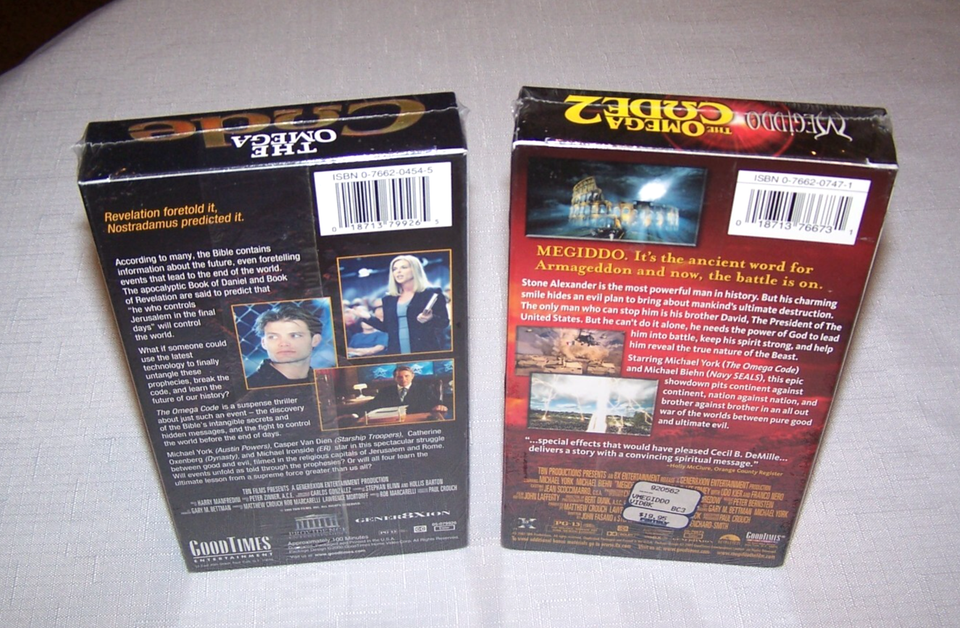 The Omega Code (VHS, 2000) & Megiddo: The Omega Code 2 (VHS, 2002) New ...
