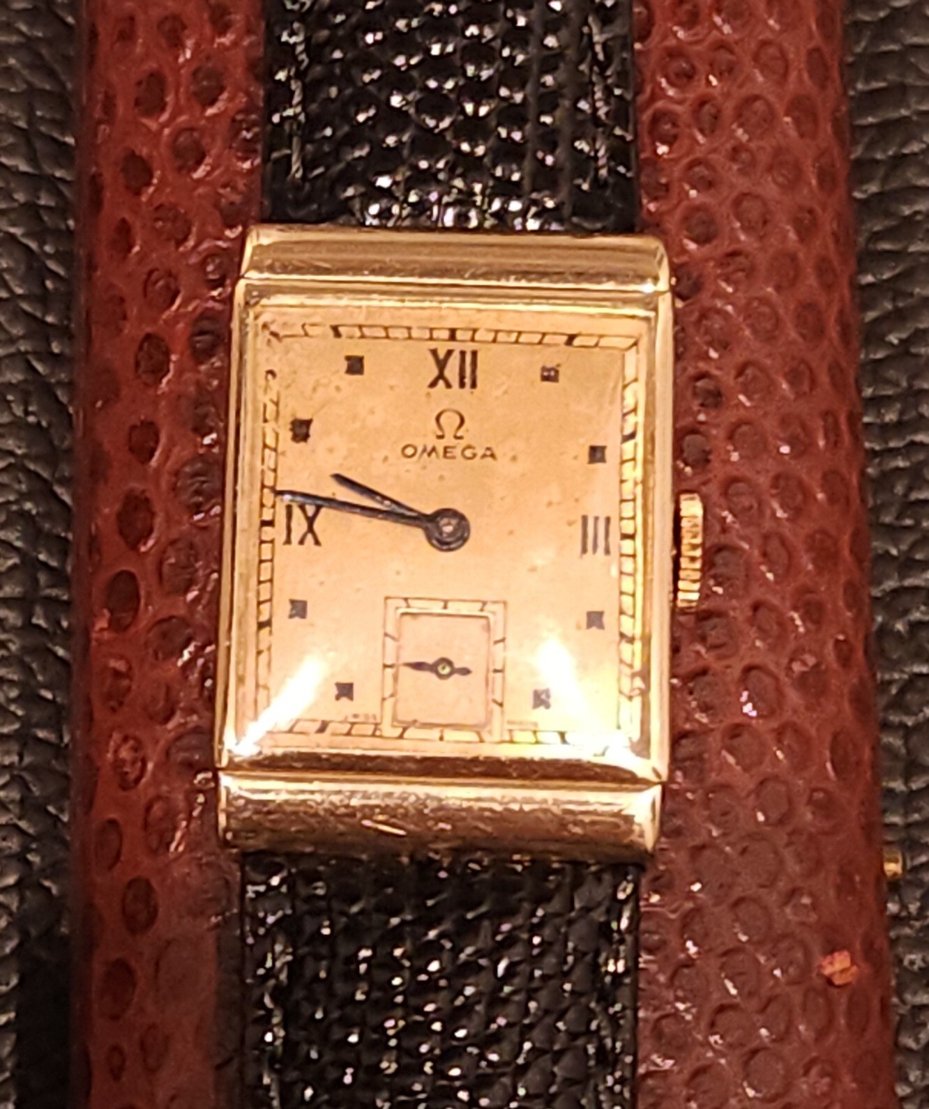 Omega Tank Watch 9ct gold case R17.8 movement | eBay Australia