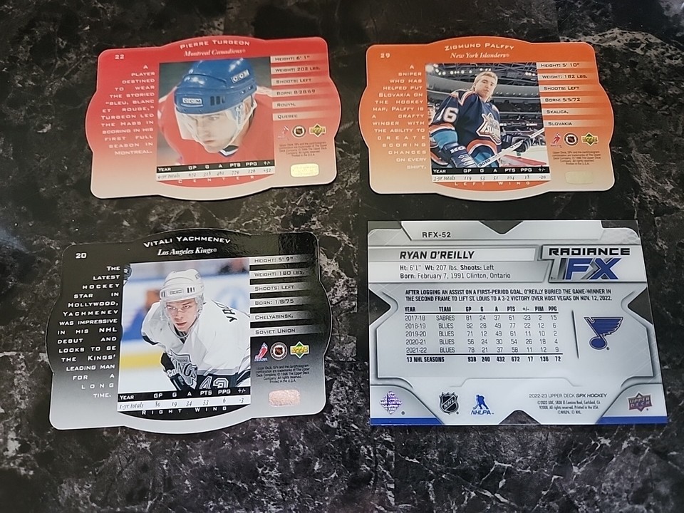 SPX HOCKEY 4 CARD LOT PALFFY TURGEON YACHMENEV & RADIANCE FX O'REILLY ...