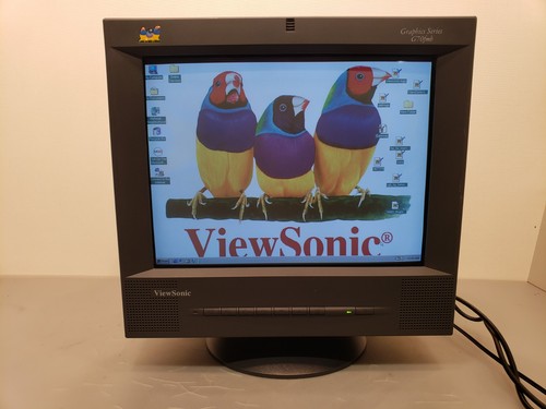 Vintage ViewSonic G70fmb CRT VGA 17" Computer Monitor Flat Glass Tested ...