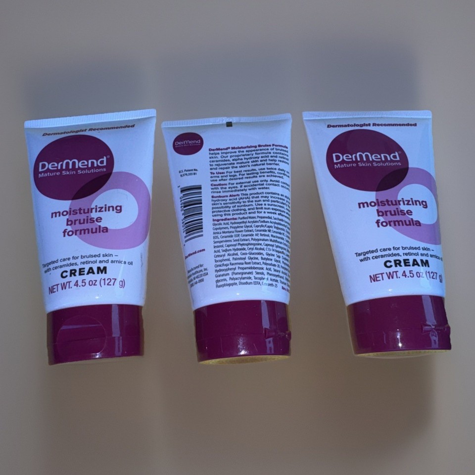 (3)~Dermend Skin Solutions Moisturizing Bruise Cream 4.5 OZ/each ...
