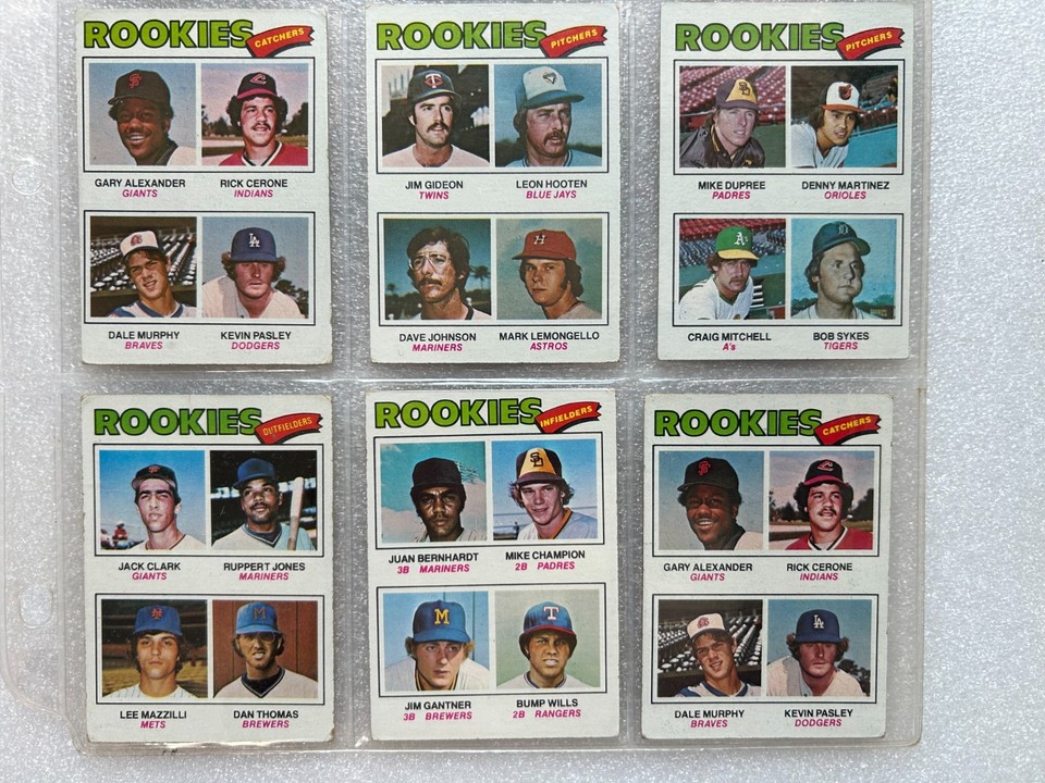 **LOT OF 9** Vintage 1977 Topps ROOKIE Baseball Cards - New Estate Find ...