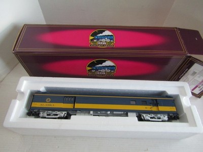 MTH O SCALE PASSENGER CAR TRAIN RAILROAD ALASKA 70' STREAMLINED RPO ARR ...