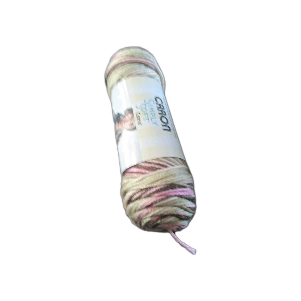 Caron Simply Soft Camo Yarn 4 oz 204yds Pink Camo #4 Medium Machine ...