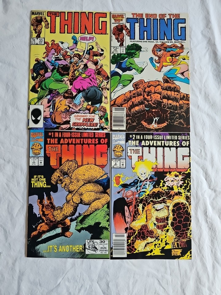 The Thing Comic Lot (4) 1983 & Adventures of the Thing (1992) Marvel ...
