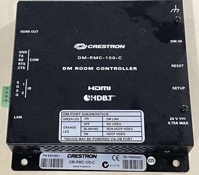 Crestron DM-RMC-100-C DigitalMedia 8G+ Receiver Room Controller | eBay