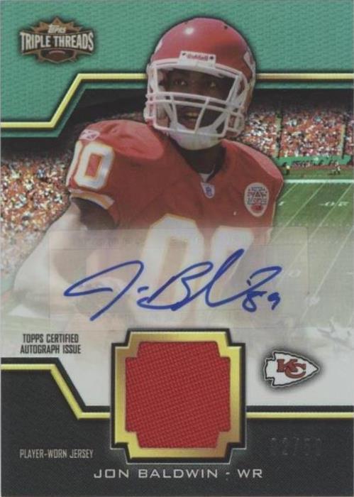 2011 Topps Triple Threads - Unity Autographed Relics Jonathan Baldwin # ...