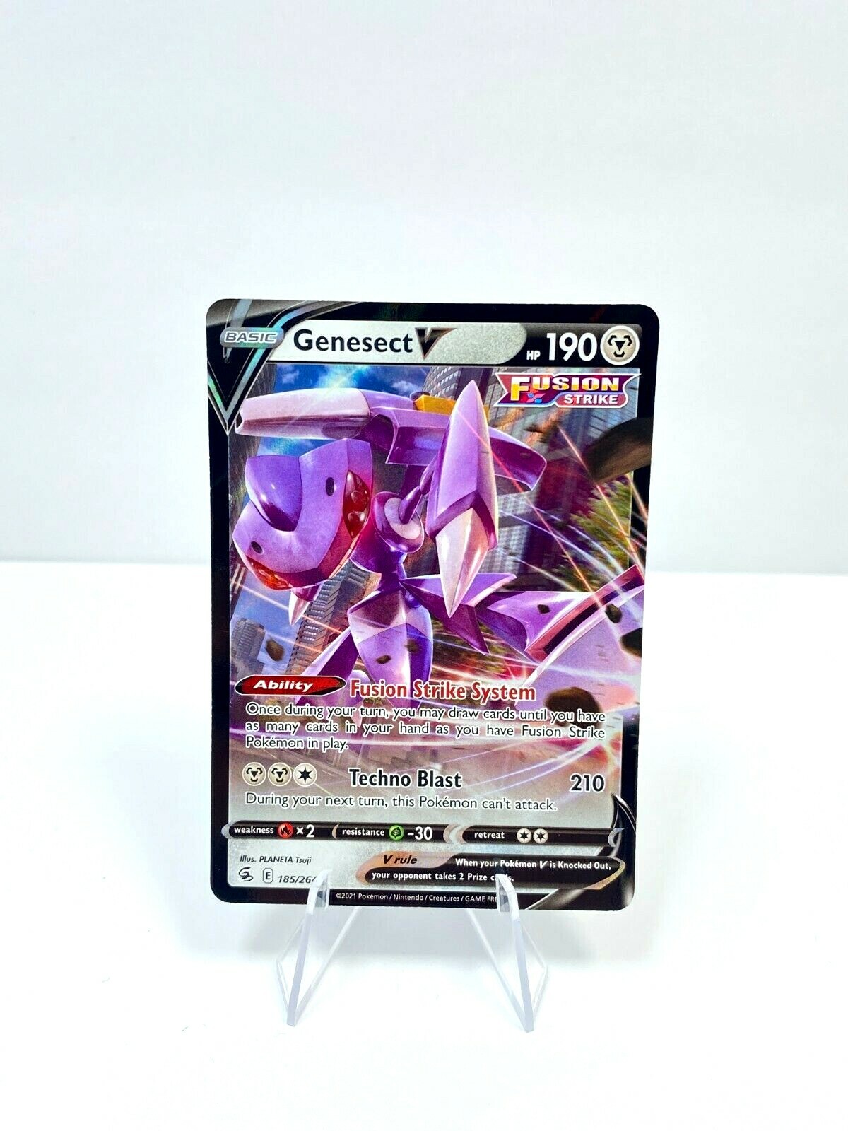 Pokemon TCG Genesect V - 185/264 - Ultra Rare - Fusion Strike - 🔥 NM ...