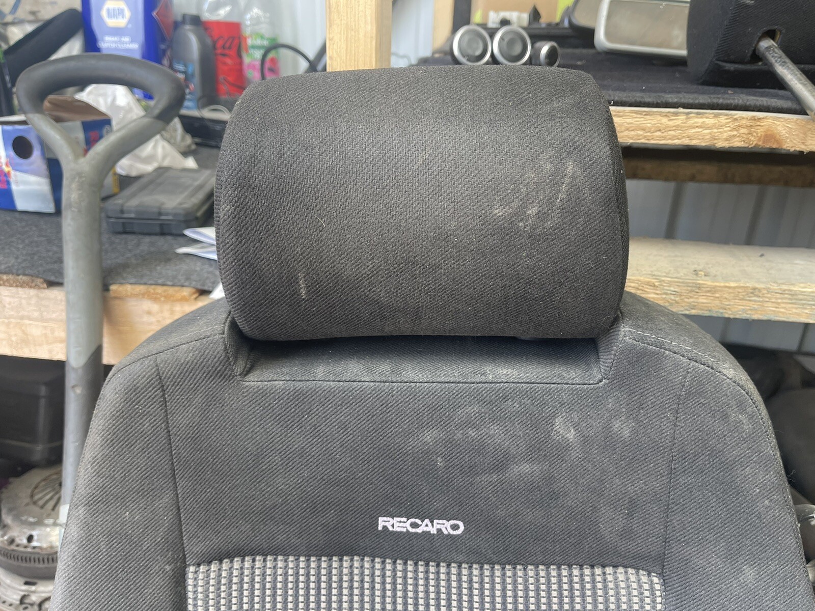 Recaro Head Rest Mk4 Golf Black Cloth Small Type Front Rear Leather Gti ...