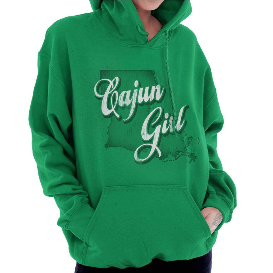 Louisiana Fashion Cajun Girl Trendy State LA Women Long Sleeve Hoodie ...