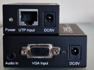 Cables Unlimited VGA UTP Extender 1X1 over CAT 5/6 with Audio - TESTED ...