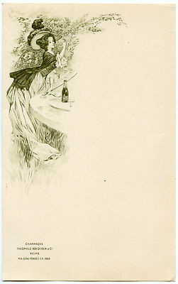 MENU. CHAMPAGNE THéOPHILE ROEDERER & C°. REIMS. MAISON FONDéE EN 1864 ...