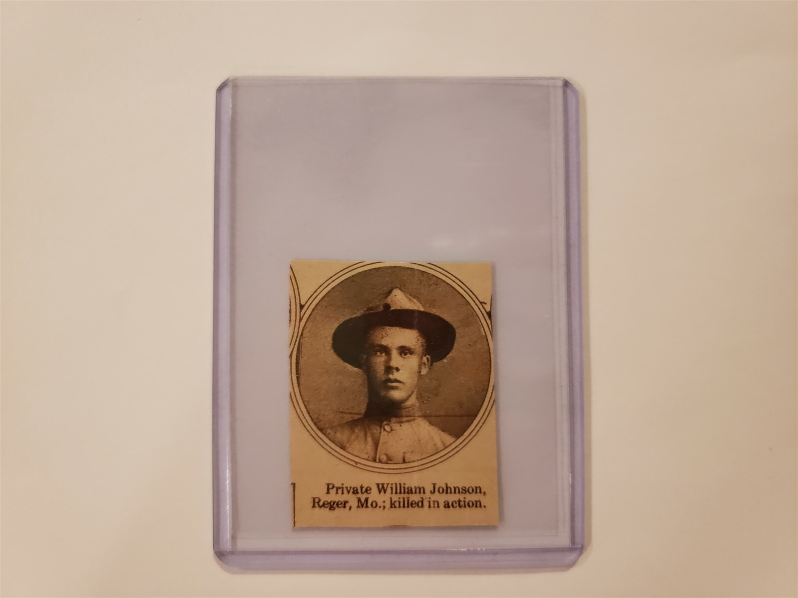 Private William Johnson Reger Missouri 1918 World War 1 WW1 Hero | eBay