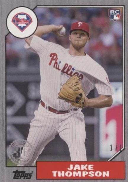 2017 Topps Mini - 1987 Design Jake Thompson #87-116 Platinum /1 (RC ...