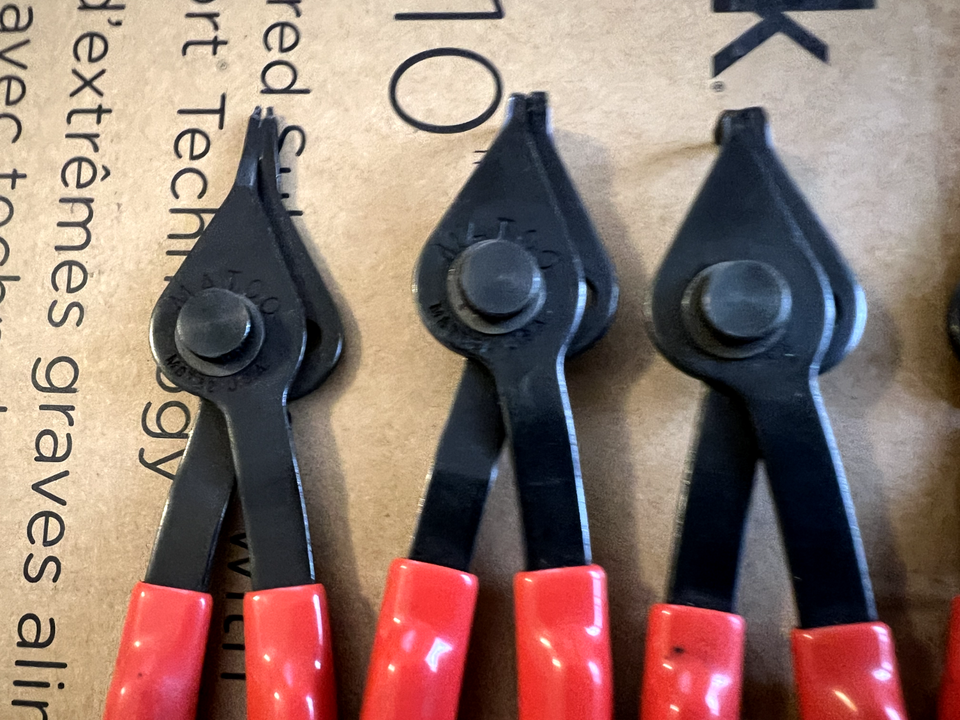 MATCO TOOLS SNAP-RING PLIERS - Set of 6 MST34A, MST340, MST32A, MST32 ...
