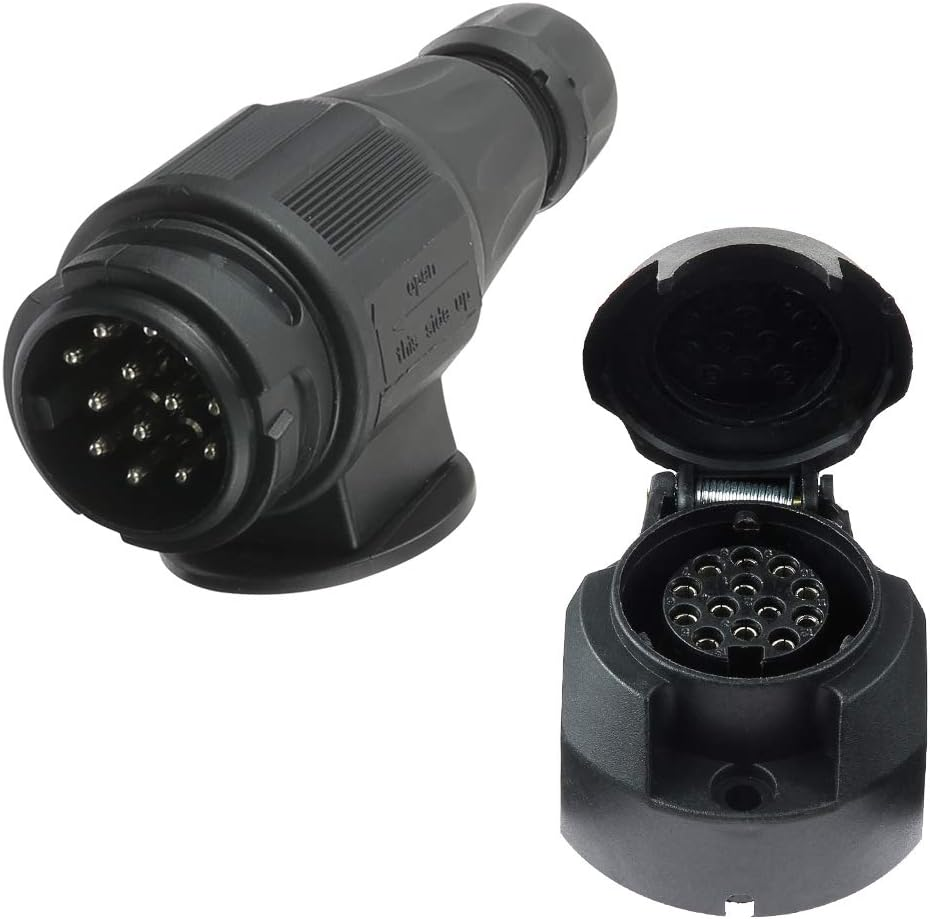 13 Pin Trailer Socket and Plug 13Pin Towing Plug Female Electrics 13 ...