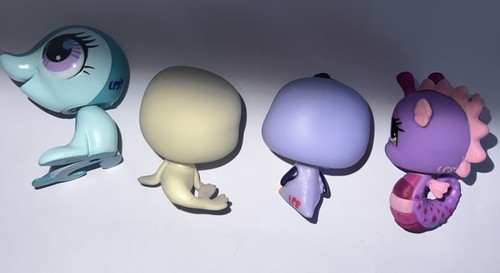 Littlest Pet Shop Lot Of 4 LPS Penguin Seal Seahorse #2743 #1566 #1085 ...