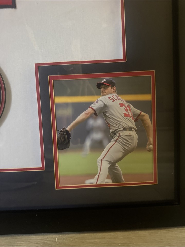 Max Scherzer Signed Framed Jersey Washington Nationals #31 COA Pinpoint ...